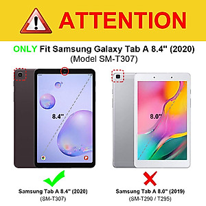 FINTIE Keyboard Case for Samsung Galaxy Tab A 8.4 2020 Model SM-T307, Slim Shell Lightweight Stand Cover with Detachable Wireless Bluetooth Keyboard, Black