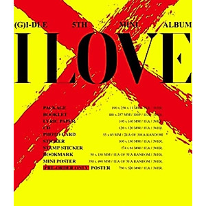 (G)I-DLE 5th Mini Album I Love X-File Version Gidle Package Booklet Lyric Paper CD Photo Card Sticker Bookmark Mini Poster Package