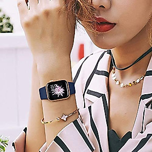 [12 PACK] Watch Bands Compatible with Apple Watch Bands 42mm 44mm 45mm 49mm Women Men, Bravely klimbing Soft Silicone Sport Strap Replacement Wristbands Compatible with iWatch Series 8 7 6 5 4 3 2 1 SE Ultra