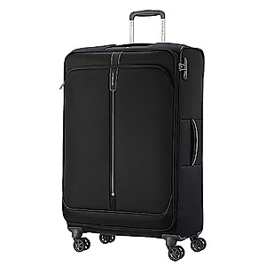 Samsonite Unisex Adults’ Luggage Suitcase, Black, Spinner L Expandable (78 cm-112.5 L)