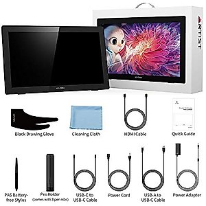 Drawing Tablet with Screen XPPen Artist 22 2nd Computer Graphics Tablet 122% sRGB with 8192 Levels Tilt Function Battery-Free Stylus, 21.5inch Pen Display Compatible with Windows, Mac, Linux