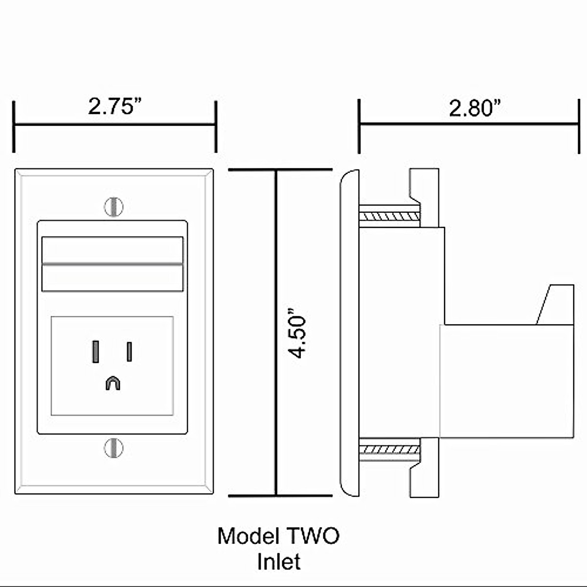 PowerBridge TWO-CK Dual Outlet for TV and Sound-Bar Recessed In-Wall Cable Management System Kit (TWOSB-CK)