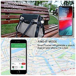 SmartTag 2022 Keys Finder and Item Locater for Luggage, Pets, Bags, Keys and More, 400 ft Range and 1 Year Replaceable Battery,iOS Coordinate Locator.