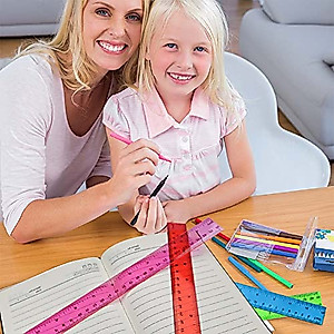 36Pcs Clear Ruler 12 Inch Plastic Rulers Ruler with Inches and Centimeters Rulers Bulk for Classroom for School,Home,Office,Students,Artists,Engineers,Drawing and Drafting