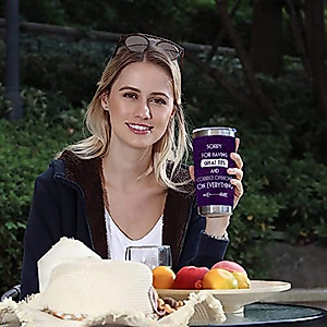 Gifts For Women - Sorry For Having Great Tits and Correct Opinions on Everything Personalized Tumbler | Birthday Gifts For Women & Mothers Day Gifts For Wife, Girlfriends Stainless Steel 20oz