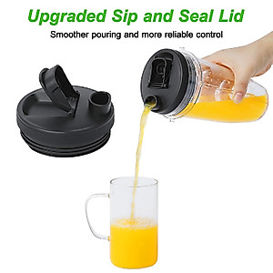 Blender Cups for Ninja, Blender Replacement Parts 24oz Cup with Sip & Seal Lid for Nutri Ninja Auto IQ Series BL450 BL480 BL640 BL642 SS101 SS351, For Smoothies, Shakes & More, Durable and Sturdy