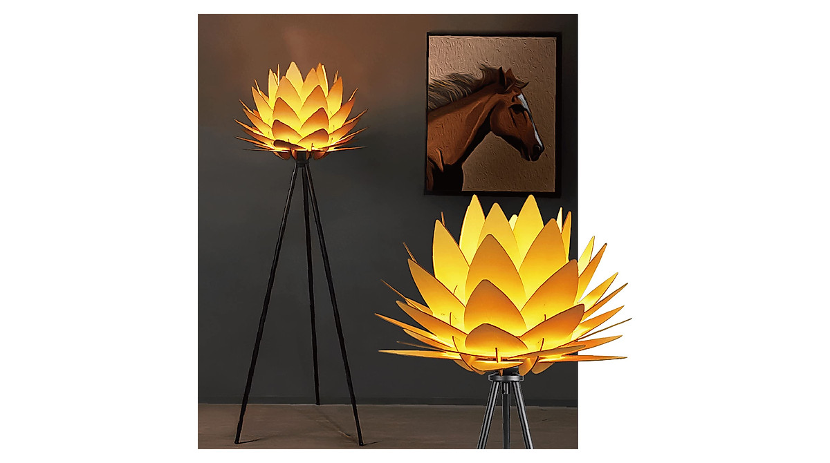 FINNCHY Boho Floor Lamp for Living Room & Bedroom | Modern Vintage Design