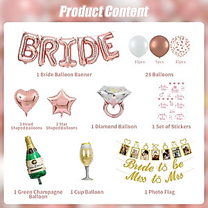 YSVVALDEG Bachelorette Party Decoration, Our Bride To Be Decorations Include Bride To Be Sash, Bachelorette Balloons, Bachelorette Photo Props, Tassel Curtains And Other Bridal Shower Decorations