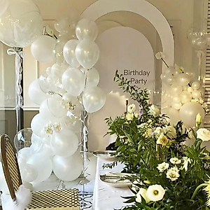 HYKJNBW 137Pcs Pearl White Balloon Garland Kit, Latex Party Balloons Arch for Birthday Baby Shower Wedding Engagement Anniversary Christmas Party Decorations