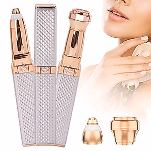 Facial Hair Removal for Women, 2 In1 Eyebrow Epilator Eyebrow Trimmer Body Hair Groomers Electric Hair Remover for Eye Brows Hair Removal Lip Hair Shaver Facial Hair Removal Device
