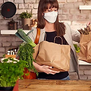 HOMA 3-ply Reusable Cloth Face Mask, Black / White Unisex Washable Breathable Cotton Masks with Filter Pocket - Made in USA (White)