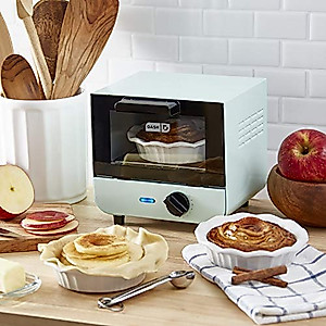 Dash DMTO100GBAQ04 Mini Toaster Oven Cooker for Bread, Bagels, Aqua & DRCM200GBAQ04 Mini Rice Cooker Steamer with Removable Nonstick Pot, Keep Warm Function & Recipe Guide, Aqua