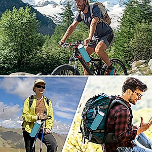 SPECIAL MADE Collapsible Water Bottles Cups Leakproof Valve Reusable BPA Free Silicone Foldable Travel Water Bottle Cup for Gym Camping Hiking Travel Sports Lightweight Durable (Type2 Dark Green)