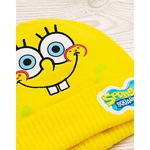 SpongeBob SquarePants Hat and Gloves Kids Yellow Knitted Winter Beanie