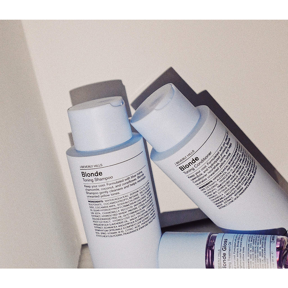 J Beverly Hills Blue Blonde Toning Conditioner with Vitamin B5 to Tone Brassy Hair, 12 Oz