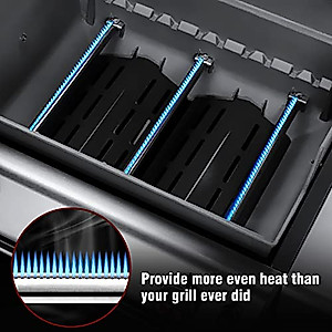 Coisien 62752 Grill Burner Tube Fits Weber Genesis 300 Series, 304 Stainless Steel Grill Replacement Parts for Genesis E310 E320 E330 S310 S320 S330 with Front Control, 19.5 Inch, Set of 3