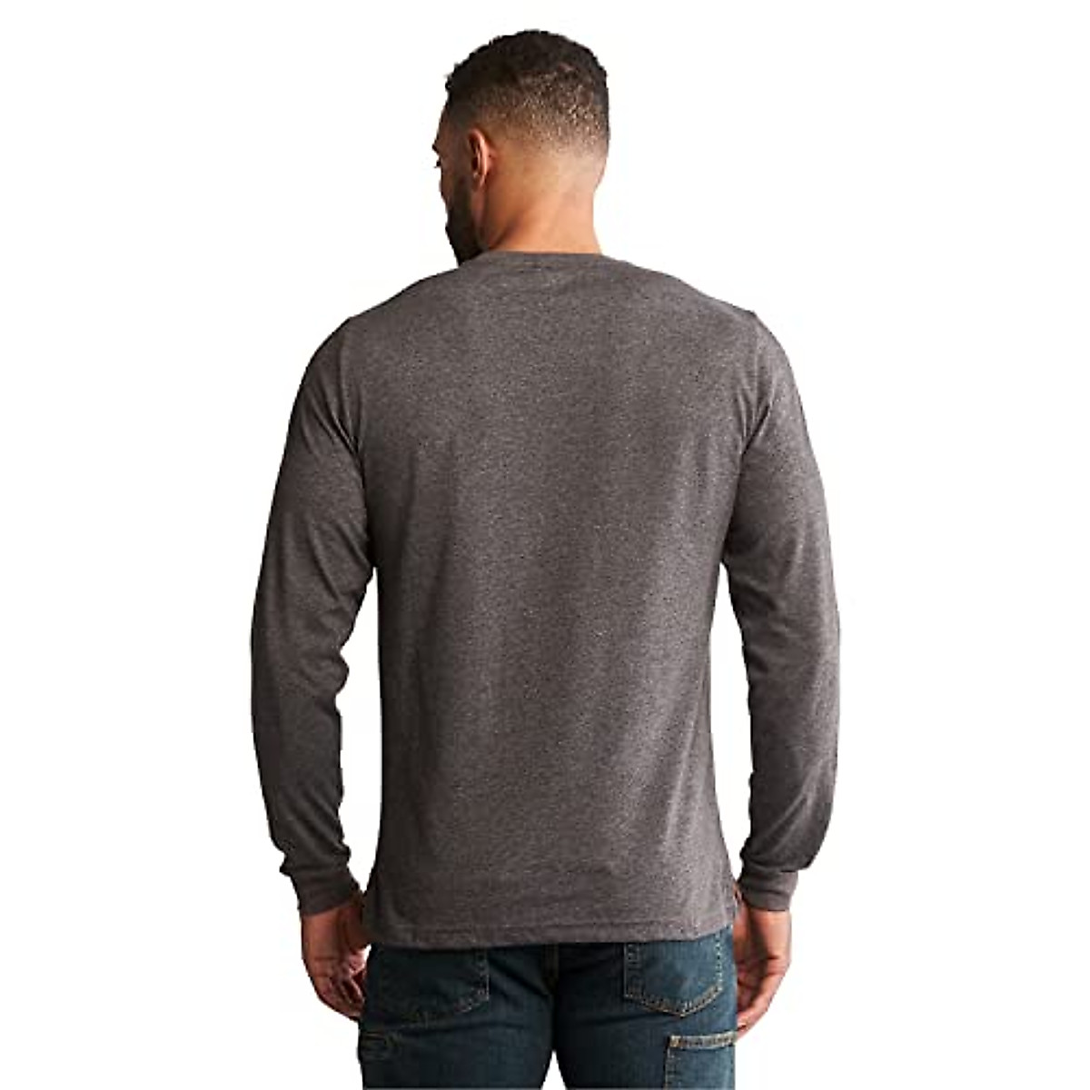Timberland PRO mens Base Plate Blended Long-sleeve T-shirt Work Utility T Shirt, Dark Charcoal Heather, XX-Large US