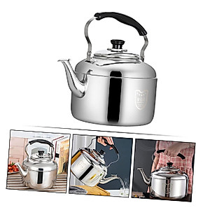 FELTECHELECTR 304 Stainless Steel Kettle Stoveto Water Kettle Loud Sound Tea Kettle Whistling Teapot Stainless Steel Teakettle Teapot Whistling Tea Pot Gooseneck Pot Household Products Cordless