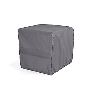 Covermates Square Patio Accent Table Cover - Water-Resistant Polyester, Mesh Ventilation, Patio Table Covers-Charcoal