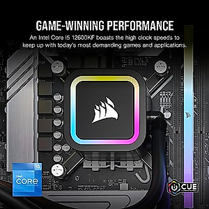 Corsair Vengeance i7400 Series Gaming PC - Liquid Cooled Intel® Core™ i5 12600KF CPU - NVIDIA® GeForce RTX™ 4060 GPU - 1TB M.2 SSD - 16GB Vengeance RGB DDR4 Memory - Black
