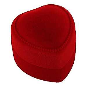 Noble Heart Ring Box with Light - Unique LED Engagement Ring Box for Proposal Ring or Special Occasions (Red)