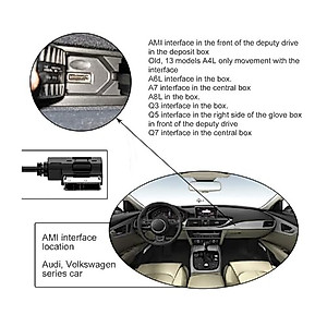 JSER Media in AMI MDI USB-C USB 3.1 Type-C Charge Adapter Cable for Car VW Audi 2014 A4 A6 Q5 Q7 0.35cm