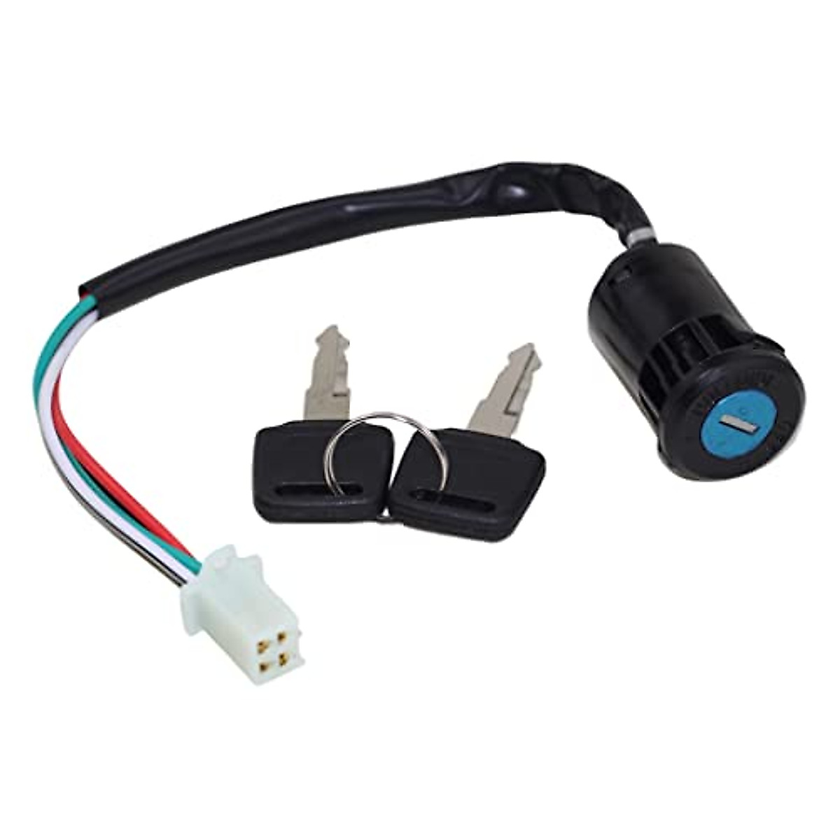 Trkimal Ignition Switch Key 3 Function Left Starter Switch + Spark Plug Assembly for 50cc 70cc 90cc 110cc 125cc 150cc TaoTao SUNL Chinese ATV Quad 4 Wheeler Apollo Dirt Bike Scooter Parts