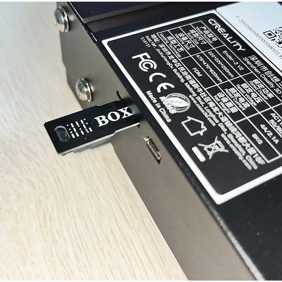 Box3D 3D printer Mini SD female cover, sd Adapter, Compatible Ender 3 Ender 3 pro Ender 3 v2 Neo Voxelab Aquila Kobra Ender 5 pro Ender 5 plus Neptune 2 Ender 3 Max CR-10S PRO Odin-5 F3