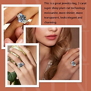 MJJLT Super Flash Diamond Ring， Bridal Set Elegant Rings Women Wedding Engagement Fashion Jewelry，Full Shiny Cubic Zircon Female Ring-No.8