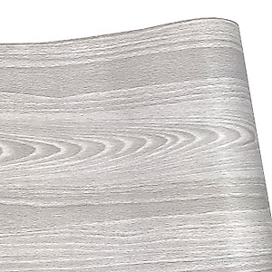 LovingWay Light Grey Wood Grain Shelf and Drawer Liner 17.7x177 Inch Self-Adheive PVC Home Shop Furnitures Decor Sticker Easy Install