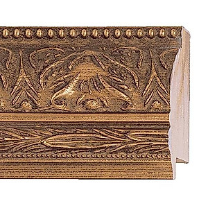 22x28 Frame Gold Real Wood Picture Frame Width 2.5 Inches | Interior Frame Depth 1 Inches | Museo Bronze Ornate Photo Frame Complete with UV Acrylic, Foam Board Backing & Hanging Hardware