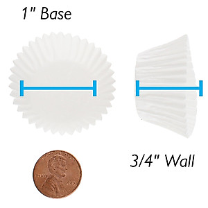 Cybrtrayd 1000 Count No.4 Glassine Paper Candy Cups, White