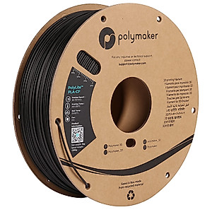 Polymaker Carbon Fiber PLA Filament 1.75mm, Carbon Fiber Reinforced PLA 3D Printer Filament Strong 1kg - PolyLite 1.75 PLA Carbon Fiber 3D Printer Filament Strong & Easy to Print & Matte PLA-CF