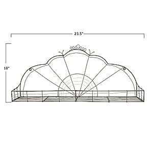 Creative Co-Op Hand Made Metal Wire Wall Shelf
