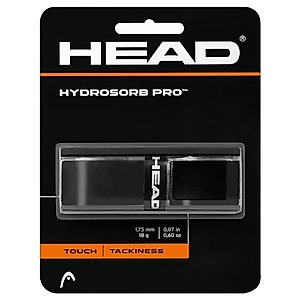 HEAD Hydrosorb Pro Tennis Racket Replacement Grip - Tacky Racquet Handle Grip Tape - Black