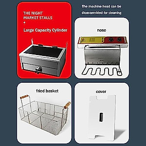 Electric Deep Fat Fryer, Frying Machine, Deep Fryer Polished Stainless Steel Tank Chip Fryers For Home And Commercial, Easy Clean, Large Electric Fryer For French Fries Chicken Shrimp (Size : 18L)