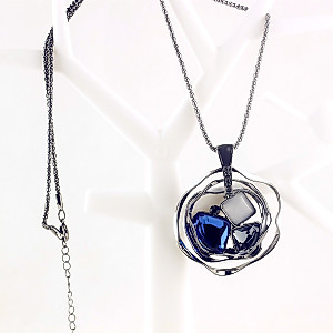 Merdia Long Chain Necklace for Elegant Women Pendant Necklace with Created Crystals | Necklaces for Women | Birthday Gifts for Women | Women Jewelry | Necklaces for Girlfriend | Women's Necklace