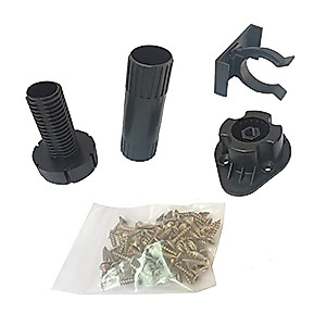 BOSIDETOOL Black Furniture or Cabinet Leveler Legs - Support 330 Lb. per Leg - Adjusts from 3 7/8" to 5 3/8" - 12 Pack