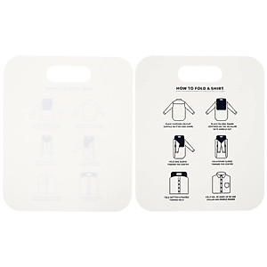 VOSAREA 2pcs Shirt Folding Board Cardboard Laundry Organization Small Shelf for Toaster Laundry Folding Board Laundry Organizer Clothing Pp Trouser Press White Household Travel