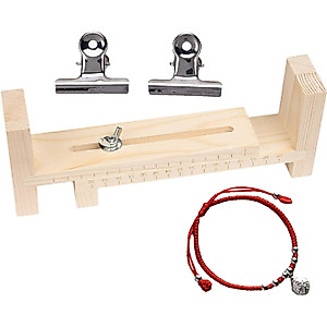 Rosojodg Jig Bracelet Maker Wooden with Bracelet Maker Knotters Tool Kit,Jig Bracelet Braiding Tool for DIY Craft Bracelets Weaving Jewelry Making Kits