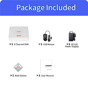 Tonton 5MP Lite H.265 Wired Security Camera System up to 10CH,5 in 1 Hybrid CCTV DVR Recorder for Security Cameras,Easy Remote Access,Smart Motion Detection, APP&Email Push(NO HDD)