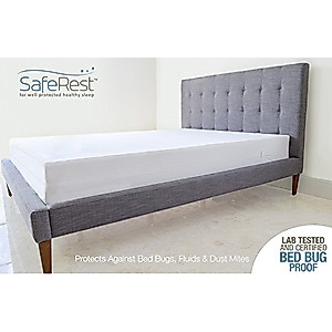 SafeRest Premium 9" Thick Box Spring Encasement - Waterproof - Breathable, Noiseless and Vinyl Free - Fits Up to 9" - Queen