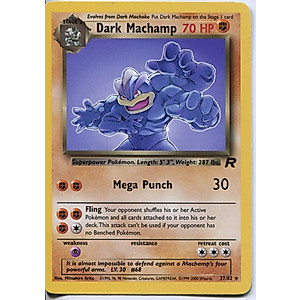 Wizards of the Coast Pokemon Team Rocket Rare Card #27/82 Dark Machamp