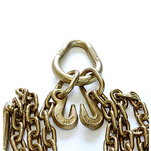 Tow Bridle Stamped Grade 70 with Forged RTJ Cluster Hook and Grab Hook - 24" Chain