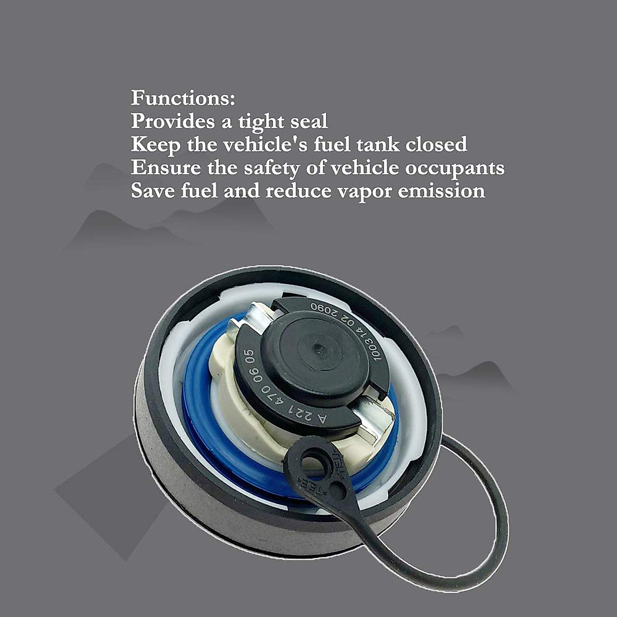 Fuel Tank Gas Cap Assembly Fits Mercedes-Benz C230 C240 C250 C280 C300 C32 C320 C350 C55 C63 CL550 CL600 CL63 CL65 Replace 2214700605 221-470-06-05 221 470 06 05