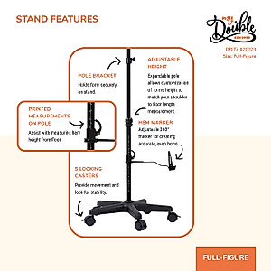 Dritz My Double Designer Adjustable Dress Form, Full-Figure, Ivory