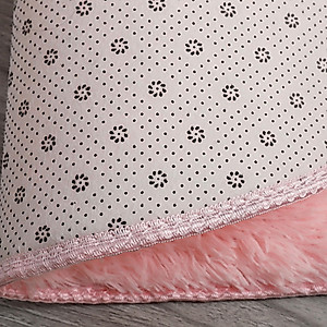 SK Studio Fluffy Rugs for Bedroom, Shag Area Rug for Girls and Kids Baby Room Home Decor, Oval Indoor Carpet for Nursery Dorm Living Room Green, 55x79 Inch