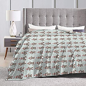 JODLOP Sock Monkey Fleece Blanket Lightweight Cozy Soft Throw Blankets for Bed Sofa Couch Cover Suitable for All Season