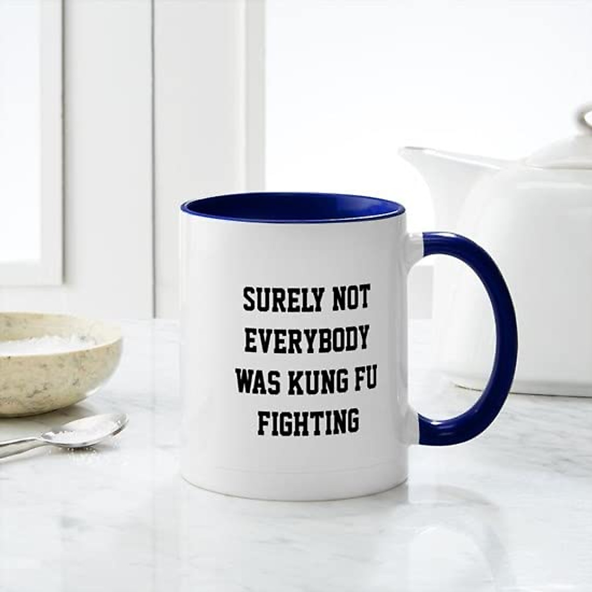 CafePress Surely Not Everybody Was Kung Fu Fighting Mug Ceramic Coffee Mug, Tea Cup 11 oz