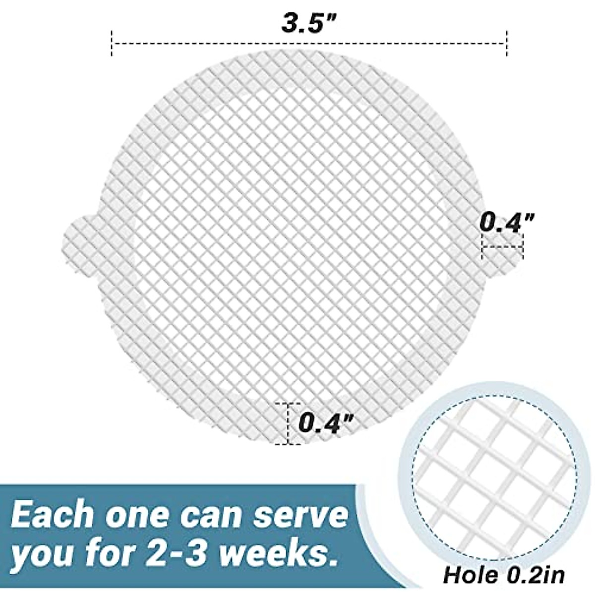 70 Pack Disposable Hair Catcher for Shower, Mckanti Disposable Hair Drain Catchers Hair Catcher Mesh Stickers for Bathroom, Washbasin, Bathtub, Kitchen